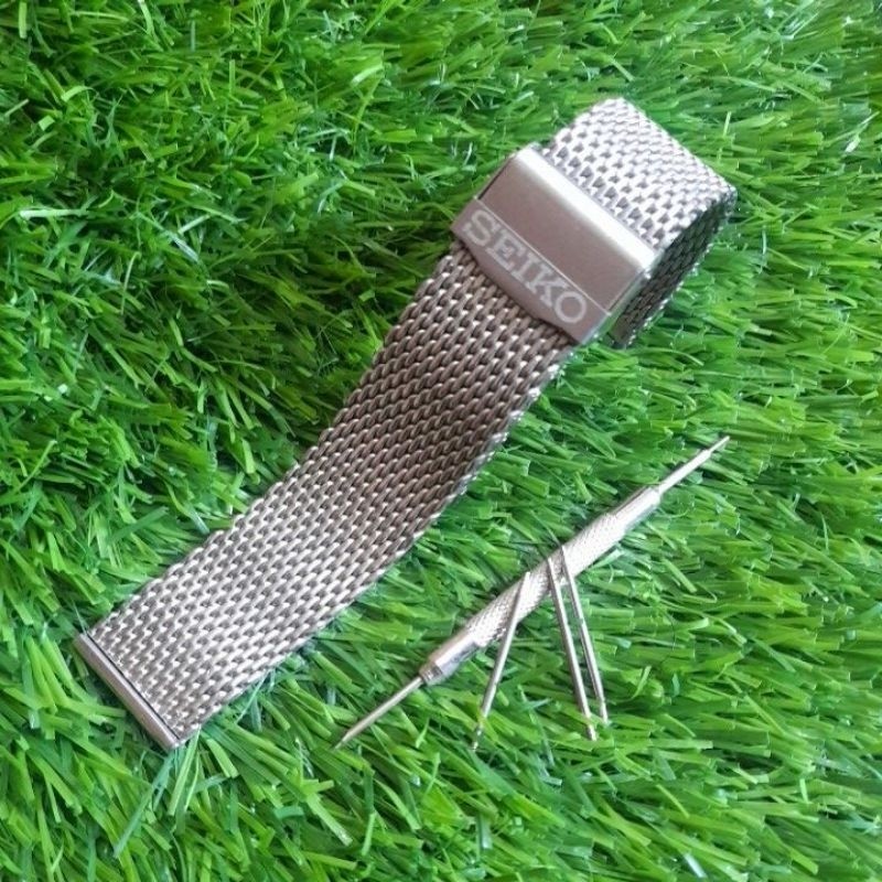 Jual Rantai Jam Tangan Seiko Rantai Mesh Pasir Steinless Steel Solid ...
