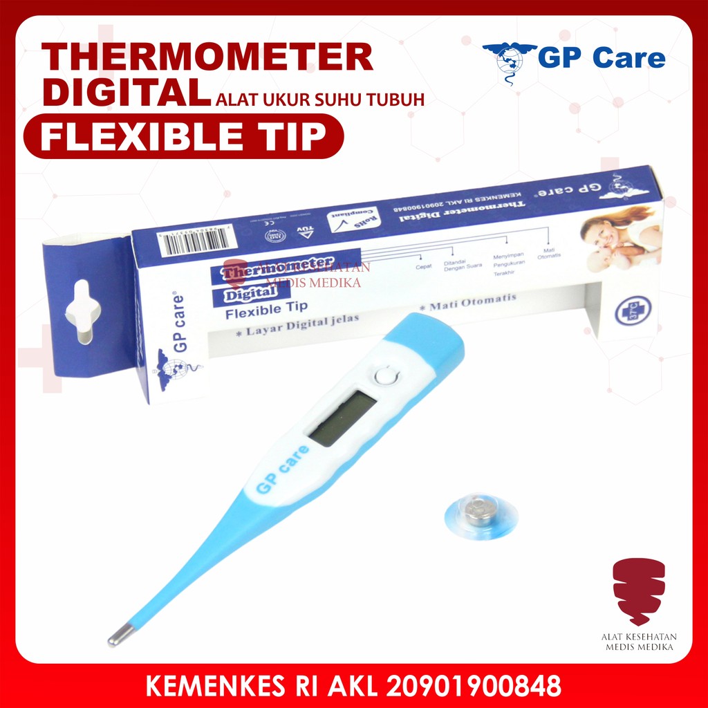 Jual Thermometer Digital Termometer Elastis Alat Ukur Suhu Badan Tubuh ...