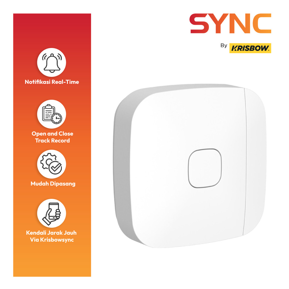 Jual Krisbow Sync Smart Sensor Jendela Atau Pintu Wifi - Putih ...