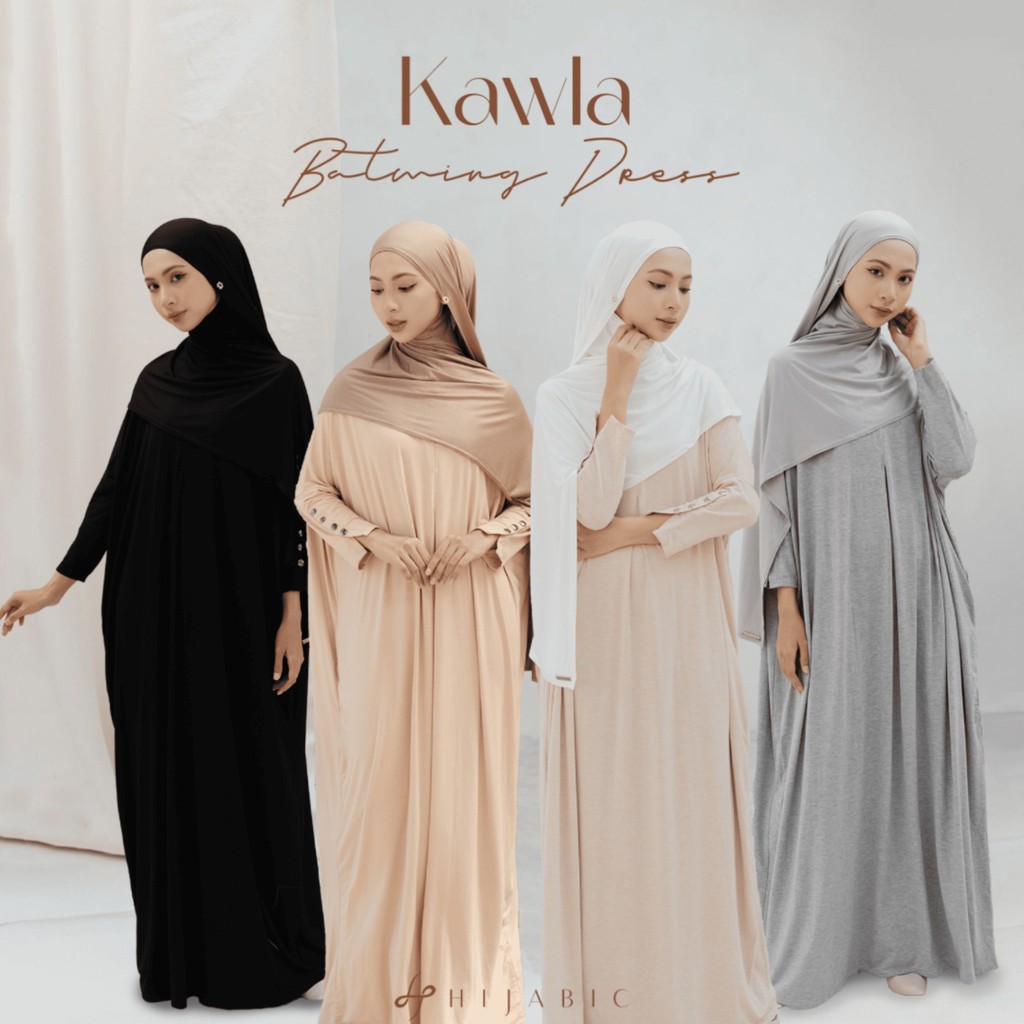 Jual Hijabic - Kawla Batwing Dress / Gamis Umrah Haji Abaya Size Jumbo Rayon Premium Polos Busui ...