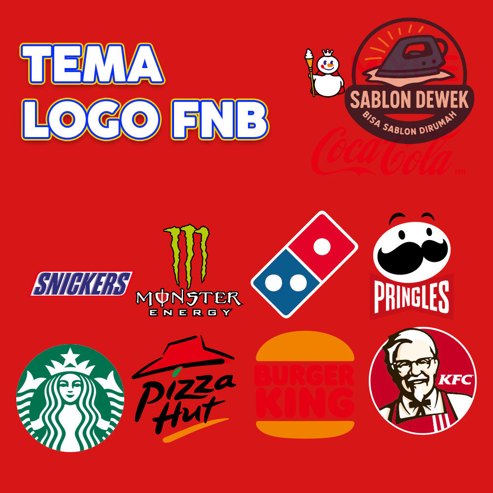Jual SABLON SETRIKA SATUAN TEMA LOGO FNB VOL.1 / SABLON DTF Langsung ...
