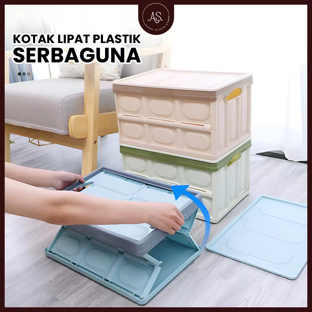 Jual AS Kotak Lipat Kontainer Plastik Serbaguna Storage Box Kotak ...