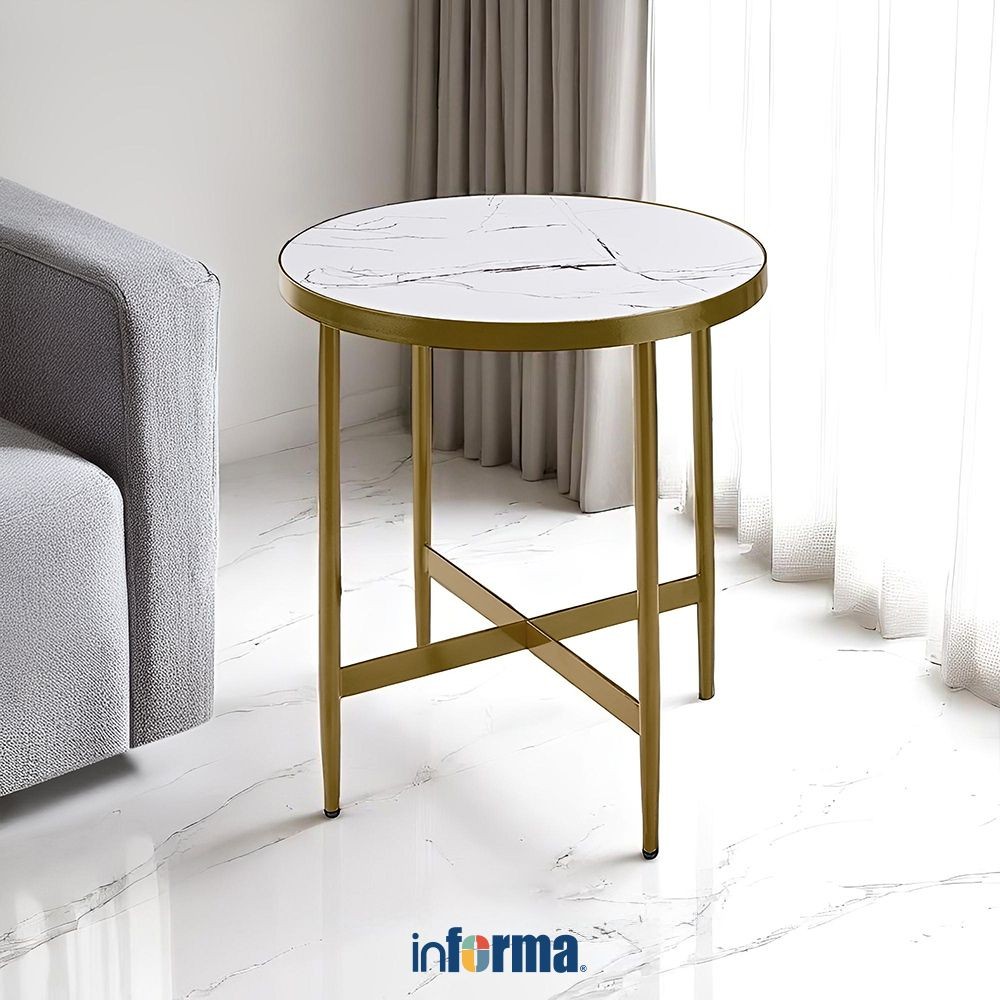 Jual Informa Maria Meja Sisi - Gold End Table Meja Kecil Aesthetic Meja ...