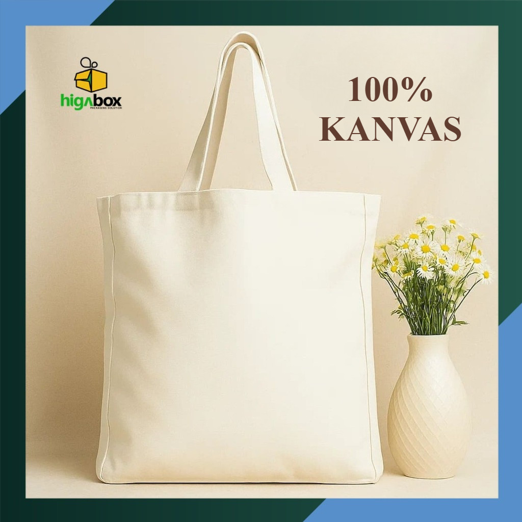 Jual Tote Bag Kanvas Polos 30 x 35 cm / Tas Kanvas / Tote Bag Basic Kanvas 12Oz Polos Type ...
