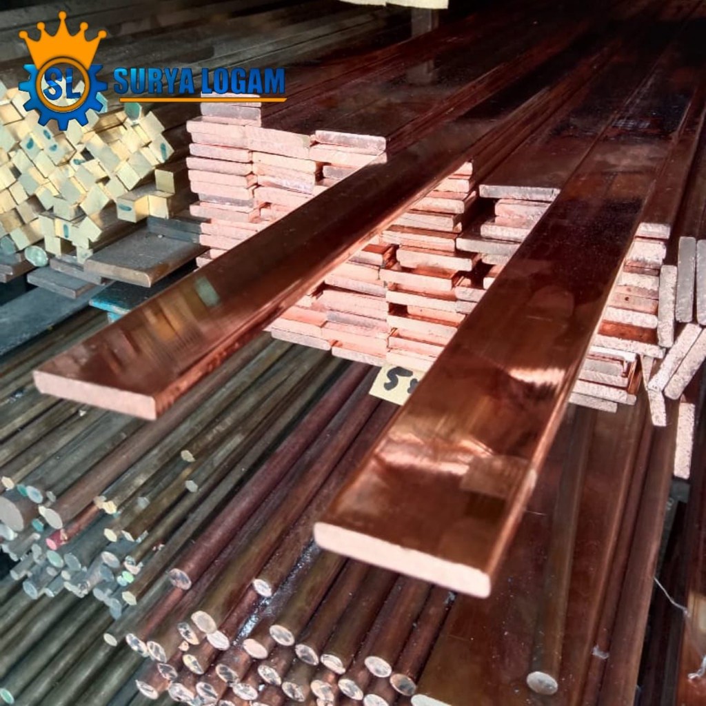 Jual plat tembaga busbar 10mm x 60mm x 1400mm - plat strip tembaga 10mm ...