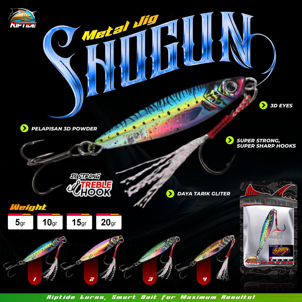 Jual RIPTIDE MICRO JIG SHOGUN MICRO JIGGING CAST JIG ULTRALIGHT BERAT 5 ...