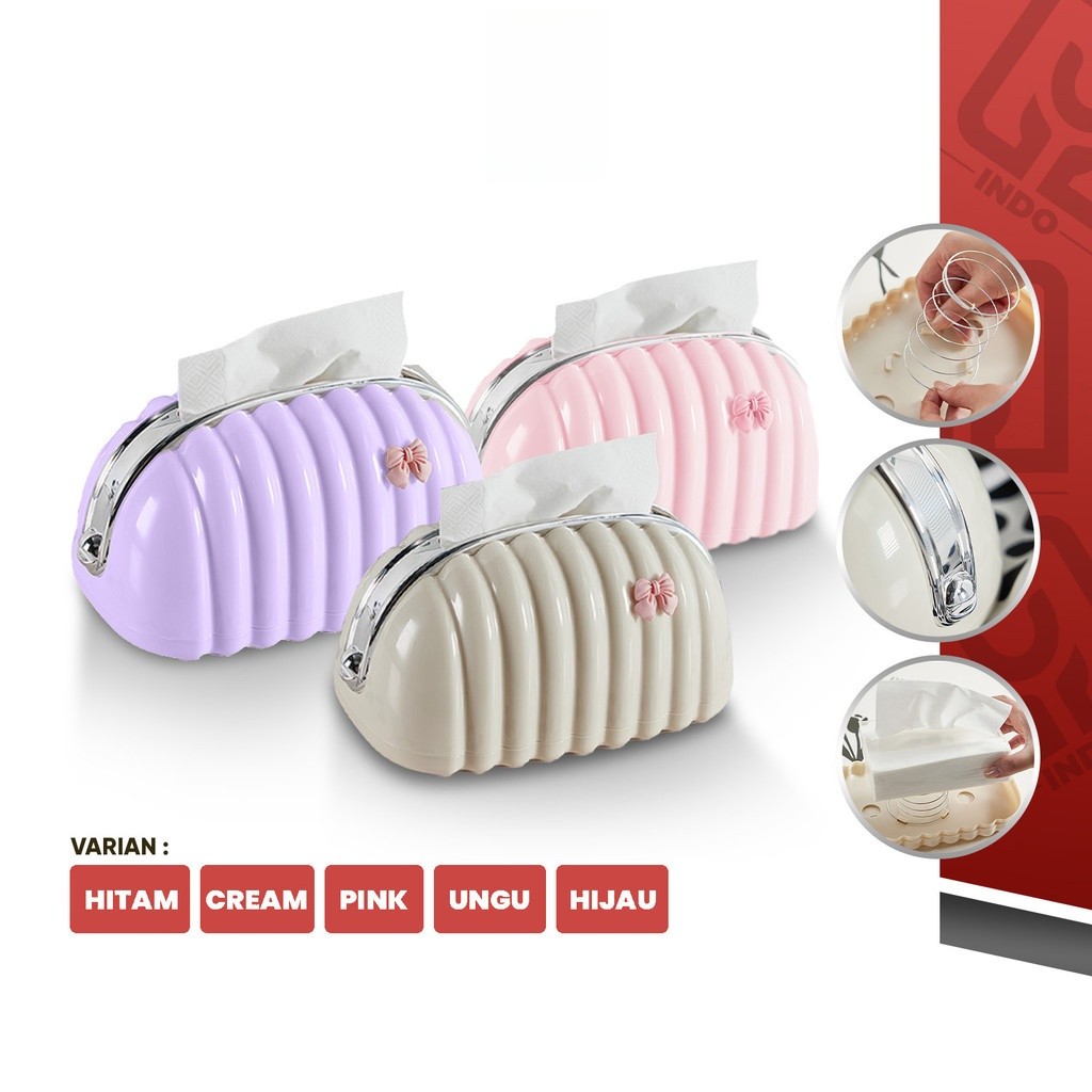 Jual Kotak Tisu Mini Pouch Coquette D82 Tempat Tisu Bentuk Kerang ...
