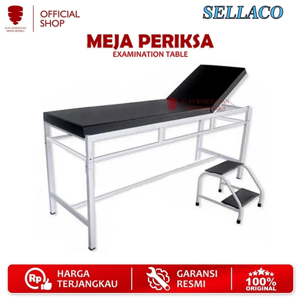 Jual Meja Periksa + Tangga 1 Set Examination Table Tempat Tidur UKS ...