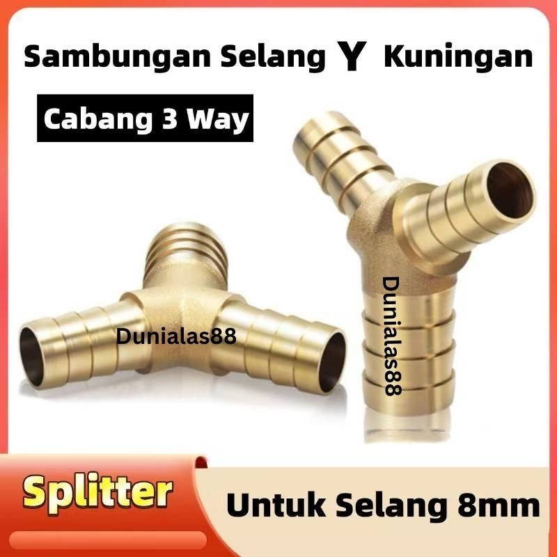 Jual Sambungan Y sambungan selang cabang tiga RRT connector Y Nepel Tee ...