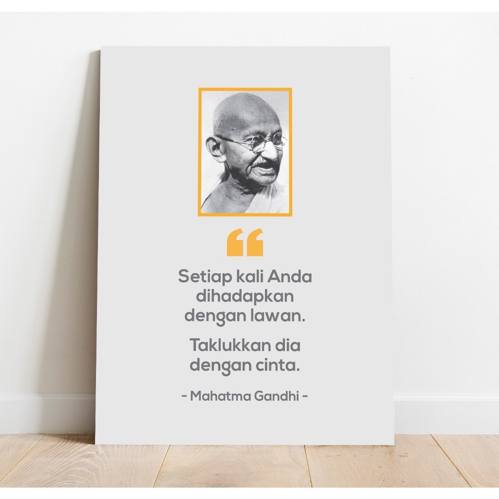 Jual Poster Quote Mahatma Gandhi Setiap kali Anda Dihadapkan dengan ...