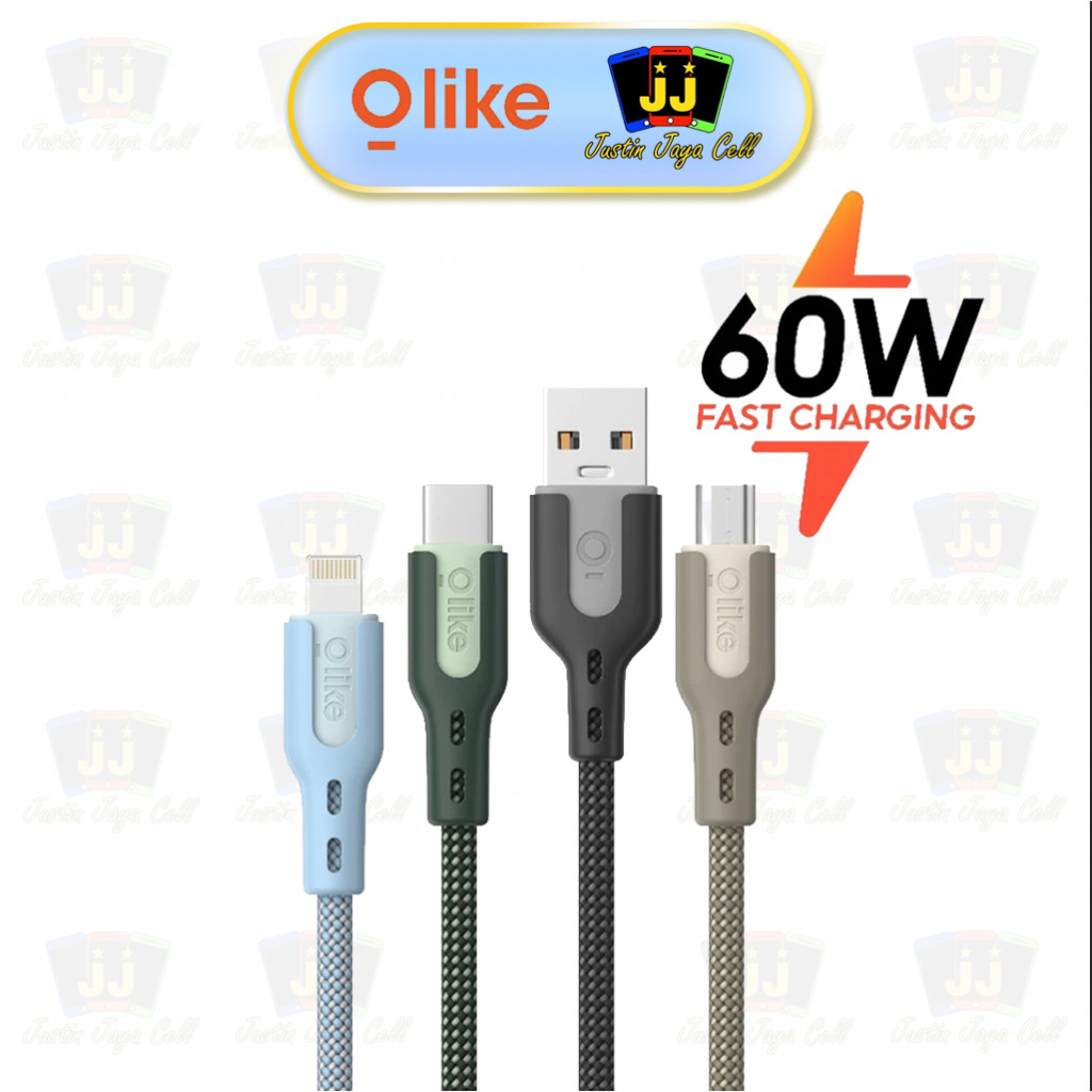 Jual OLIKE Kabel Data D206 Braided Nylon Fast Charging Up to 60W Data ...