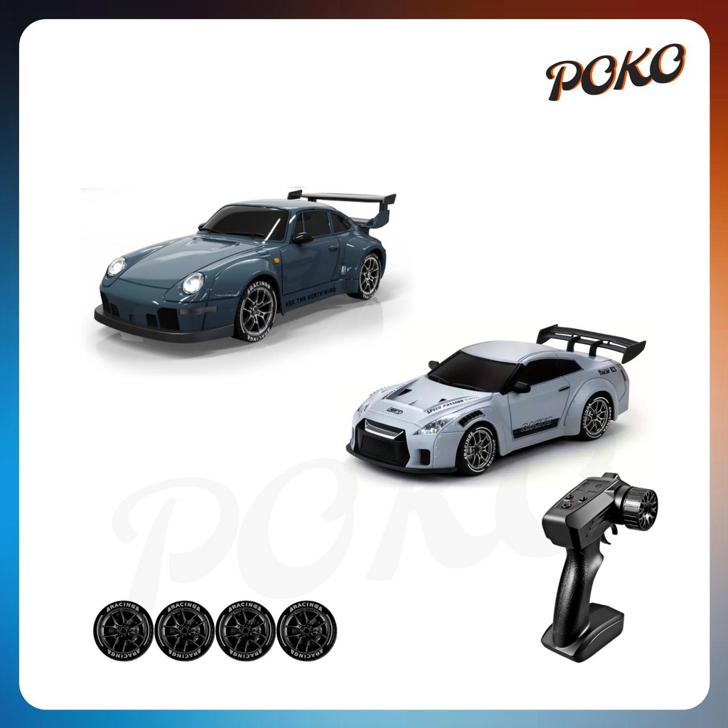 Jual POKO Mobil RC Drift 1:24 4WD Remote Control Porsche 911 & Nissan ...
