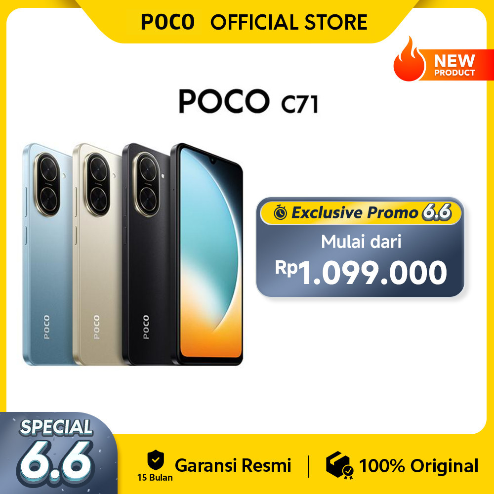 Jual POCO C71 RAM/ROM 4+4/128 GB 120 Hz ORI NEW non-repack | Shopee ...