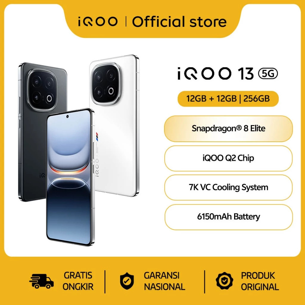Jual vivo iQOO 13 (12/256)- 1st Snapdragon 8 elite, 7000mm2 VC Cooling ...