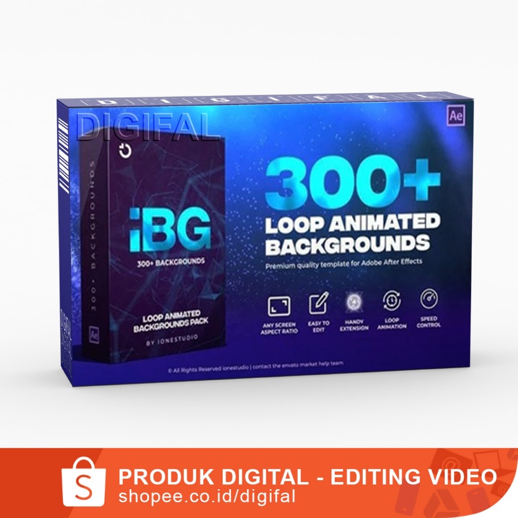 Jual AtomX iBG 300 Loop Backgrounds - After Effect Extension | Shopee ...