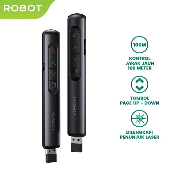 Jual ROBOT RLP01 remot pointer laser page turning pen pointer ...