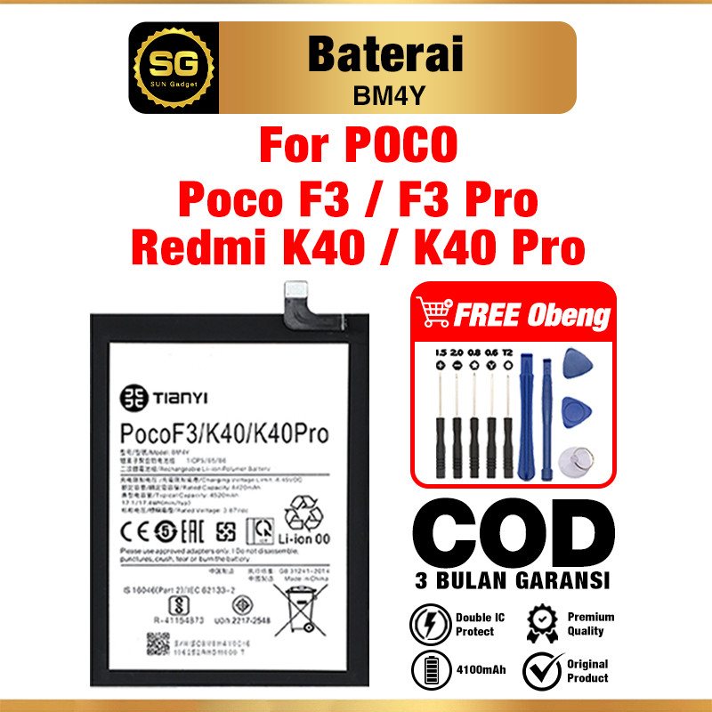 Jual Baterai Poco F3 / POCO F3 Pro / Redmi K40 / Redmi K40 Pro Batre ...