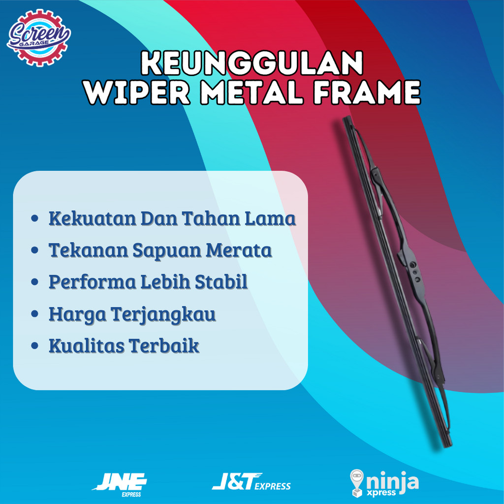 Jual Wiper Mobil Universal Frame Besi Sepasang Kiri dan Kanan - Cocok ...