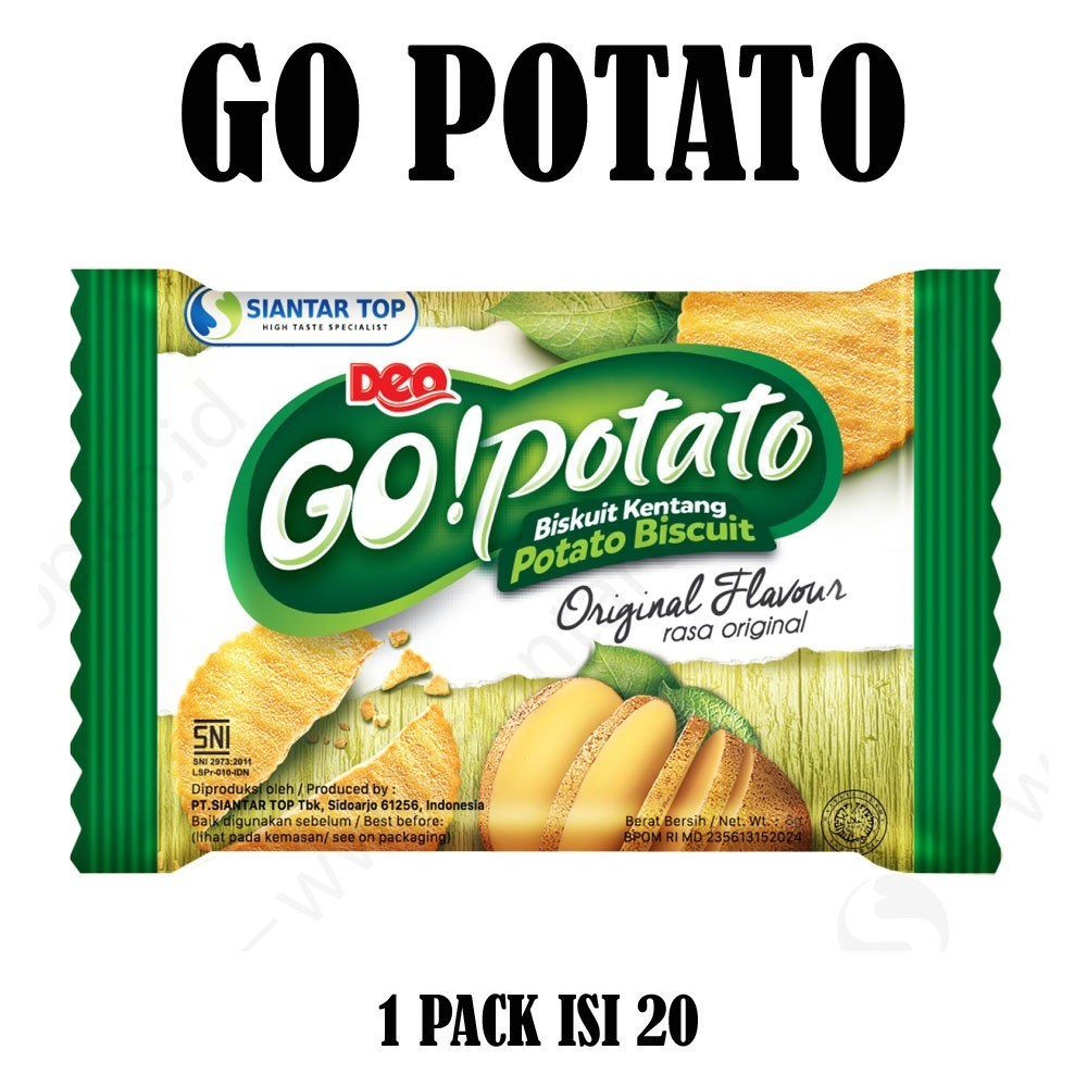 Jual GO POTATO BISKUIT KENTANG ISI 20 | Shopee Indonesia