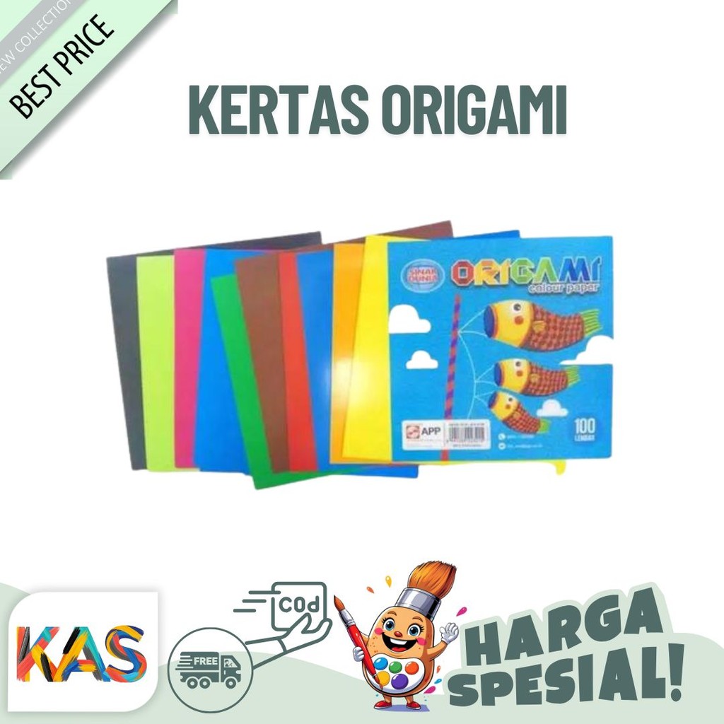 Jual Kertas Origami Kertas Lipat Sinar Dunia Origami 20x20 isi 50 ...