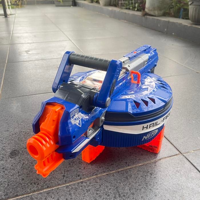 Jual NERF Hail Fire Blaster Gun 3Mag Normal | Shopee Indonesia