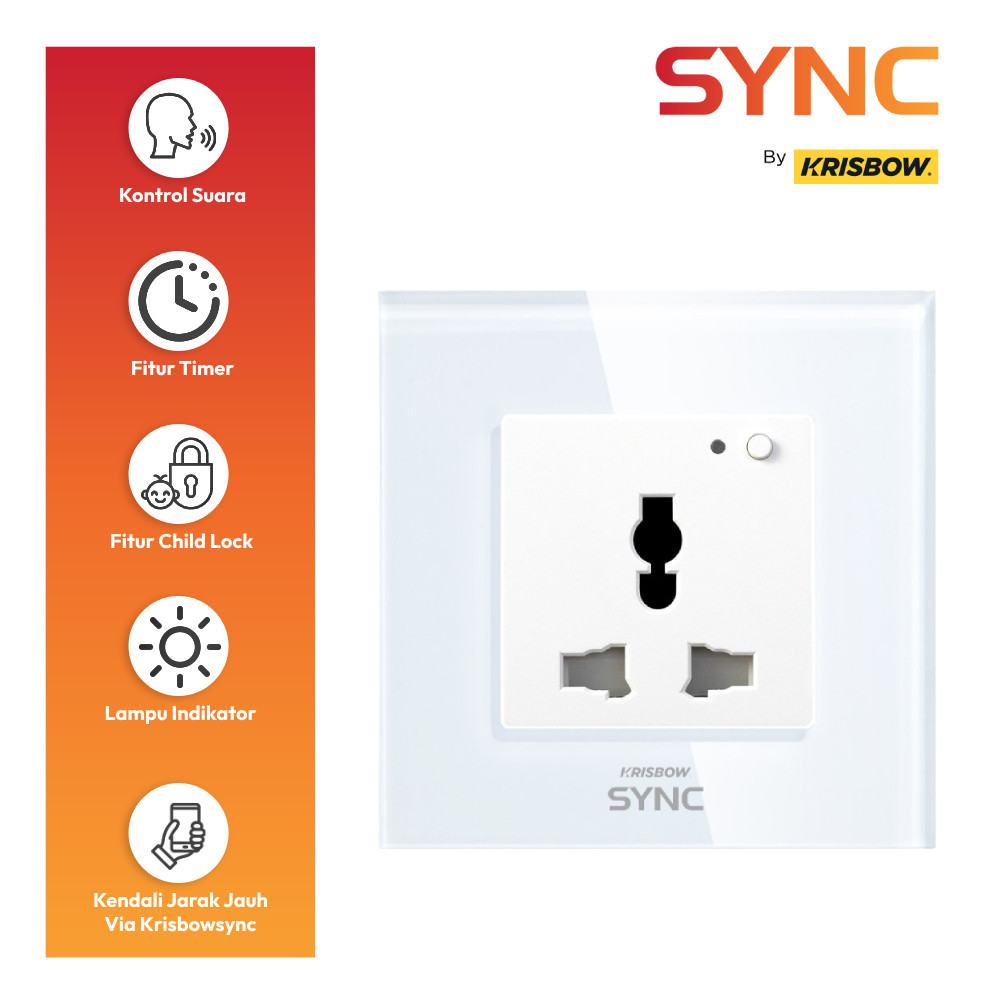 Jual Krisbow Sync Smart Stop Kontak Dinding Universal Monitoring ...