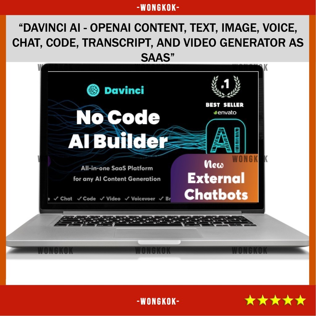 Jual SOURCE CODE APLIKASI WEB DAVINCI AI - OPENAI CONTENT, TEXT, IMAGE, VOICE, CHAT, CODE ...