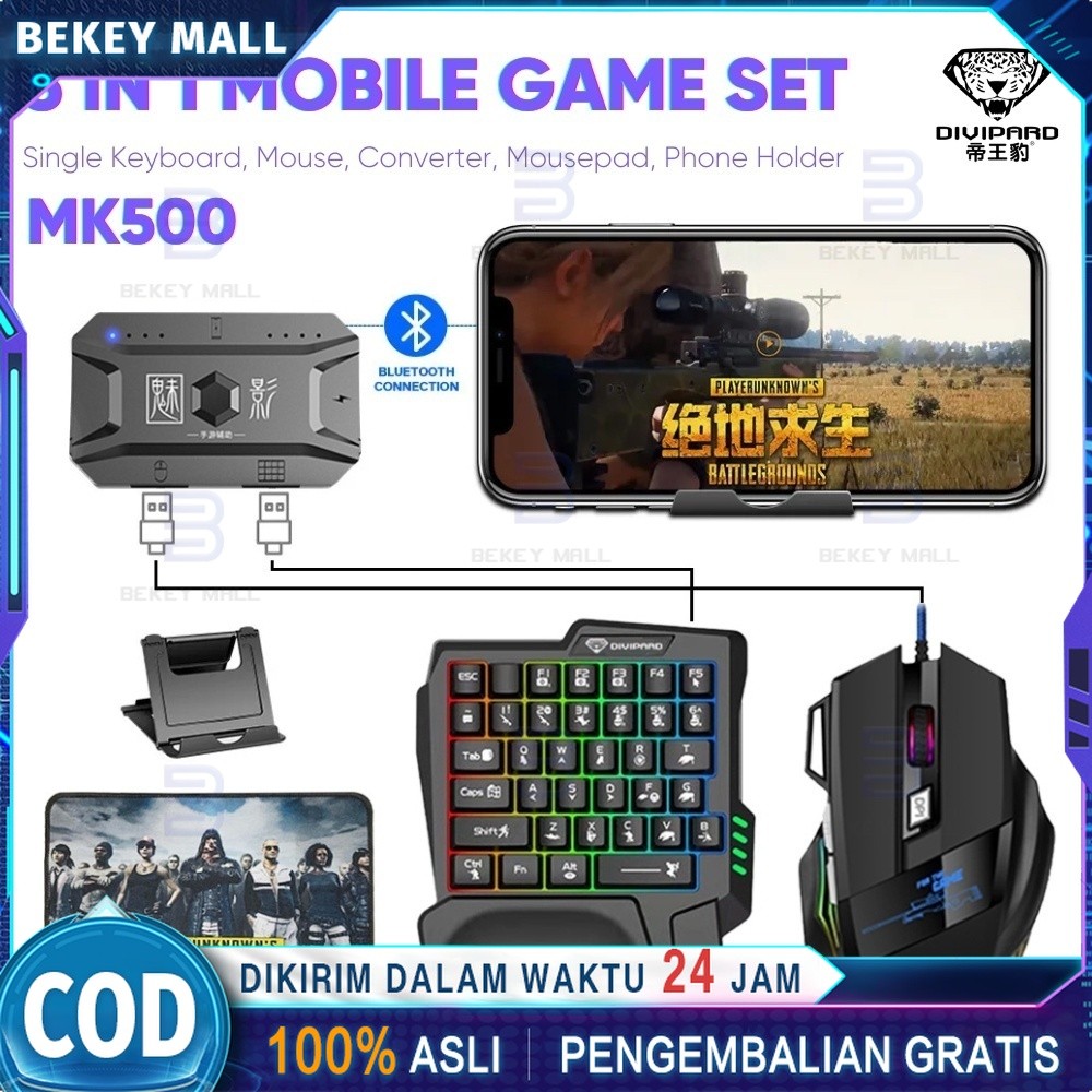 Jual BEKEY Paket keyboard gaming dan Mouse/Single Hand Gaming RGB Keyboard dan mouse PUBG ...