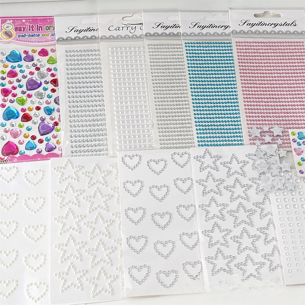 Jual [HARU] 3D Diamond Gem Series Sticker Sheet Stiker Permata Timbul ...