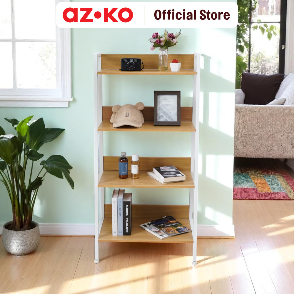 Jual AZKO Masterspace Rak Buku 4 Tingkat - Putih Bookshelf Books ...