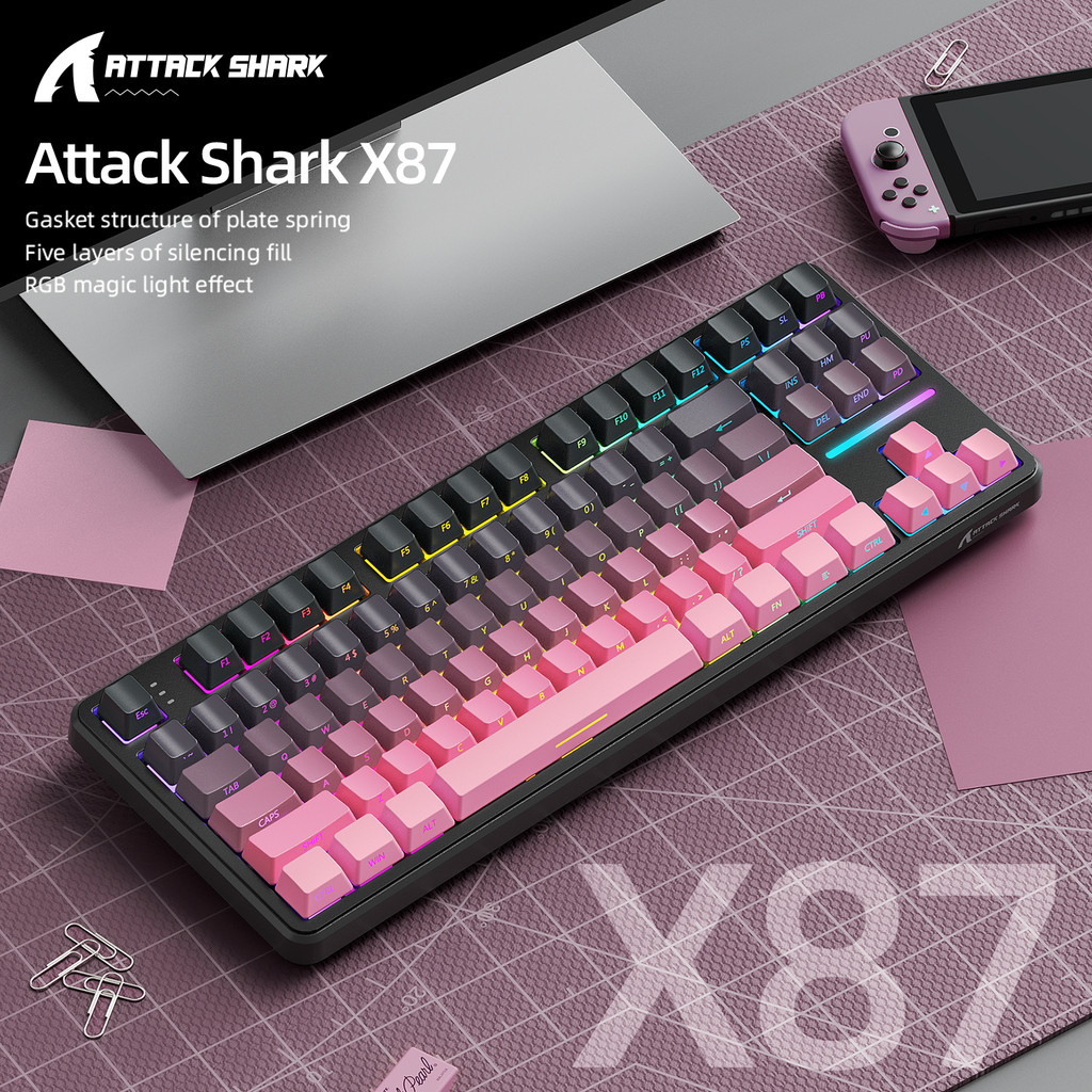 Jual Attack Shark X87 Macro Drive Gaming Keyboard,Bluetooth Side ...