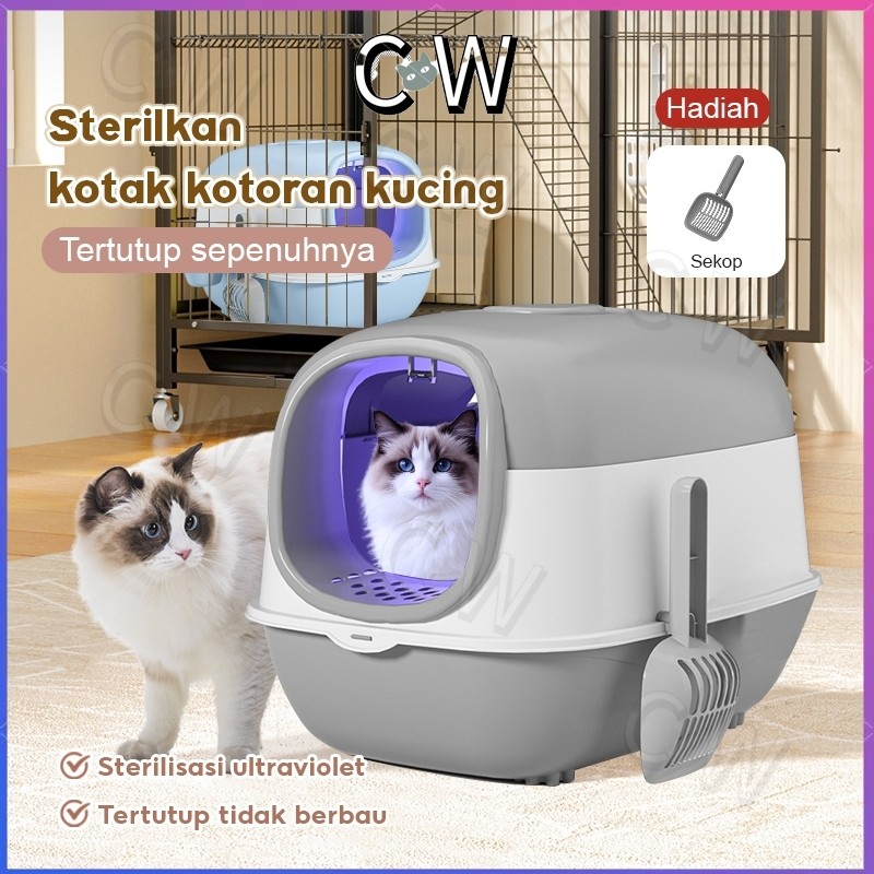 Jual Kotak Pasir Kucing UV Toilet Kucing Bak Pasir Kucing Litter Box ...