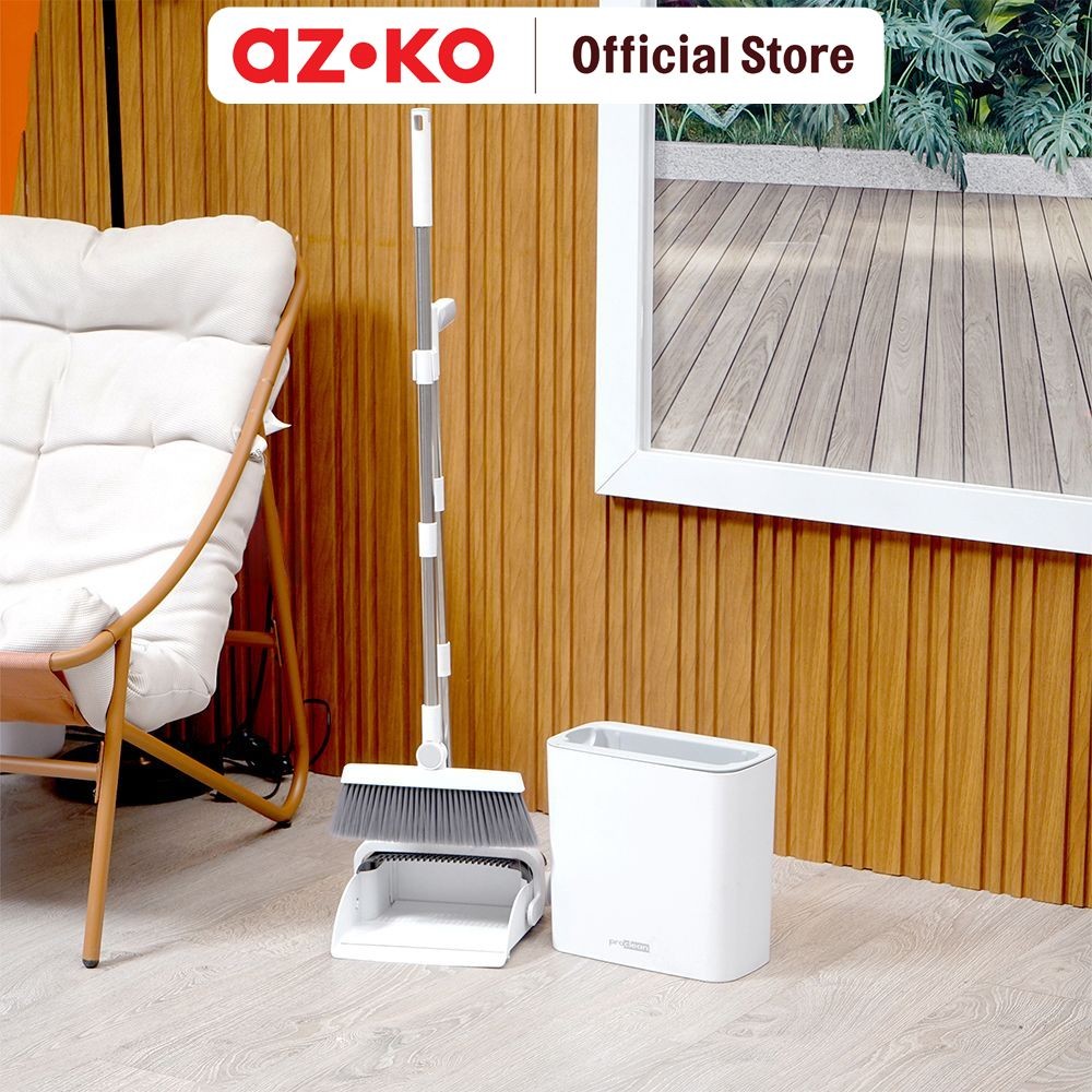 Jual AZKO Proclean Set Sapu & Pengki Dengan Tempat Sampah - Putih Floor ...