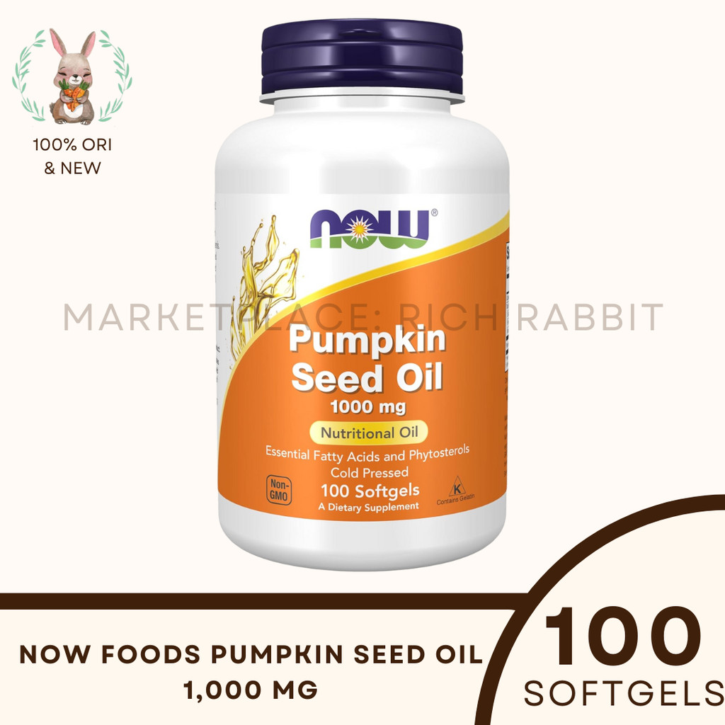 Jual Now Foods Food Pumpkin Seed Oil 1000 mg Urinary Tract Health ...