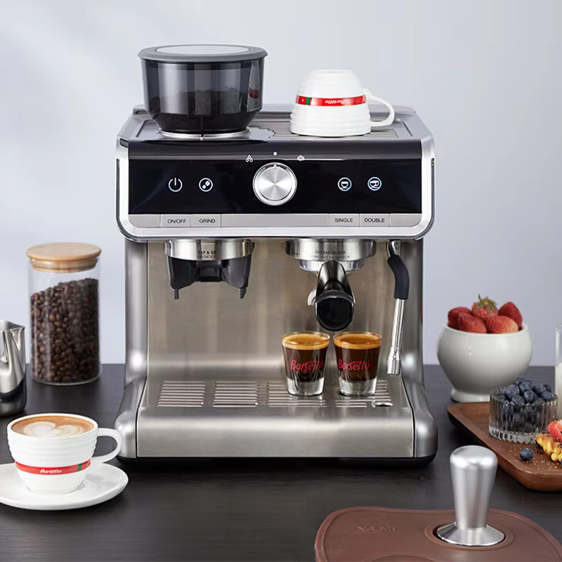 Jual Italian Barsetto BAE01 Espresso Coffee Machine With Grinder 15 Bar Stainless Mesin Kopi ...