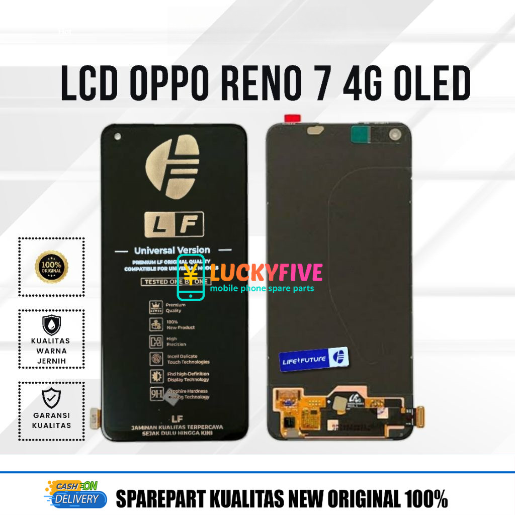Jual LCD Oppo Reno 7 4G OLED + Fingerprint Original Fullset Touchscreen Life Future | Shopee ...