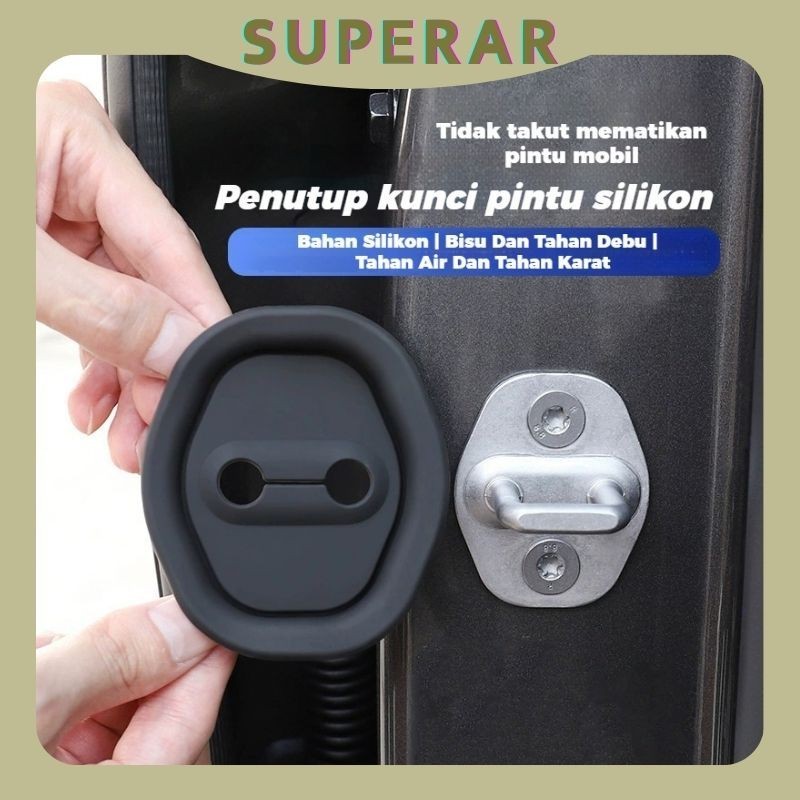 Jual 4Pcs Peredam Lock Pintu Mobil Universal Karet Bantalan Peredam ...
