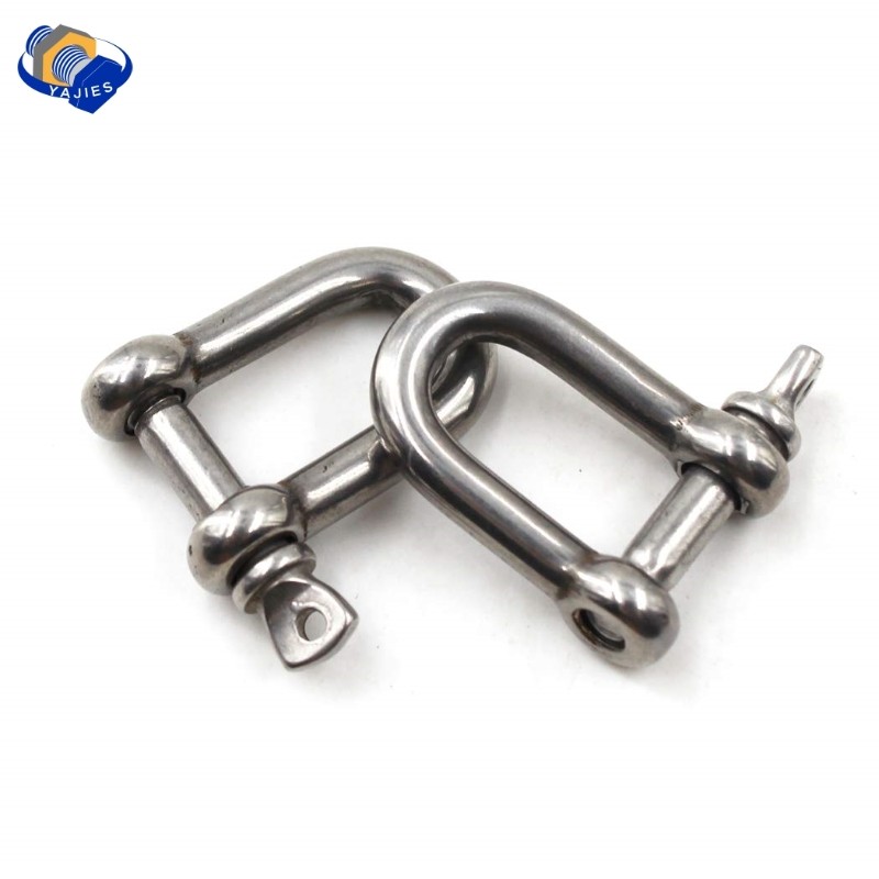 Jual 304 Straight D Shackle Short Stainless Steel Breaking D Rigging Shackle Hooks boat rigging ...