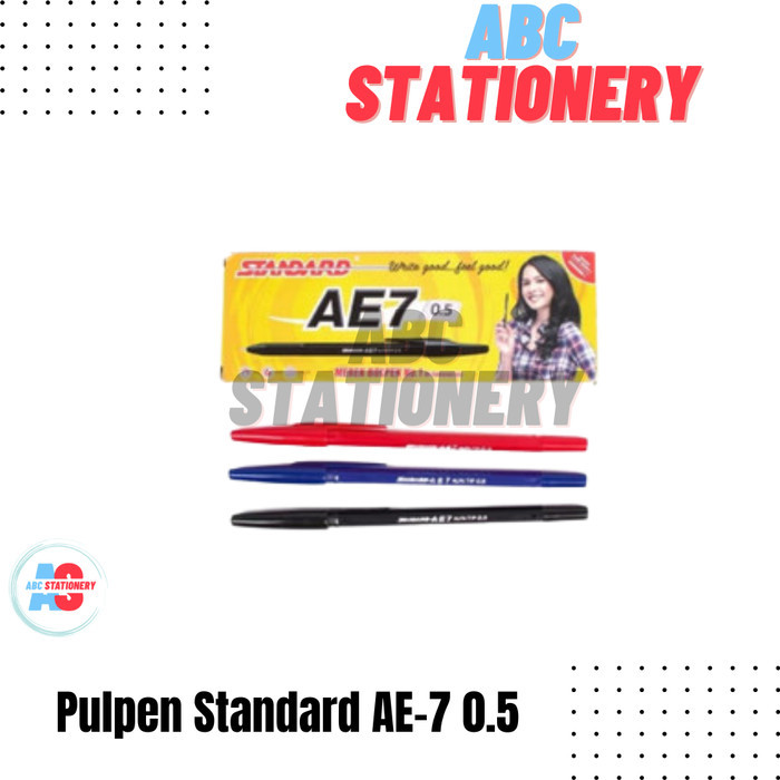 Jual Pulpen Standard AE-7 0.5 isi 12 Pcs | Shopee Indonesia