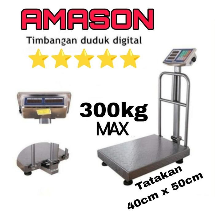 Jual Timbangan duduk digital kapasitas 300KG/ elektrik platform scale - Timbangan 300KG | Shopee ...