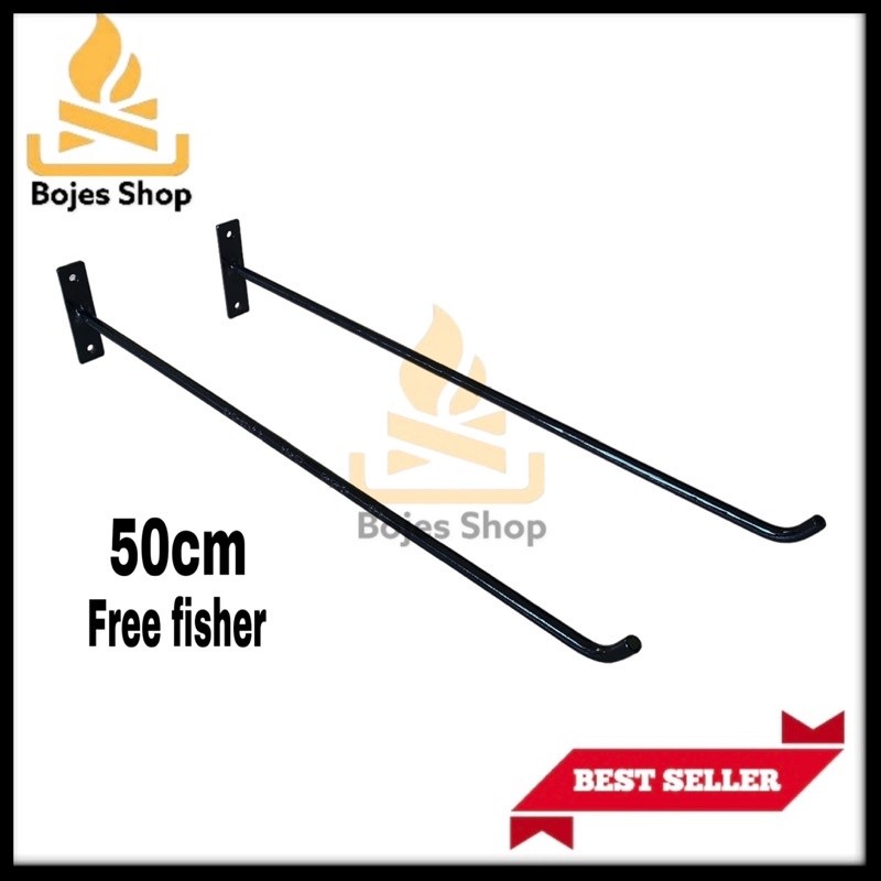 Jual BESI PENYANGGA GANTUNGAN HANGER BAJU tempel dinding besi cantolan ...