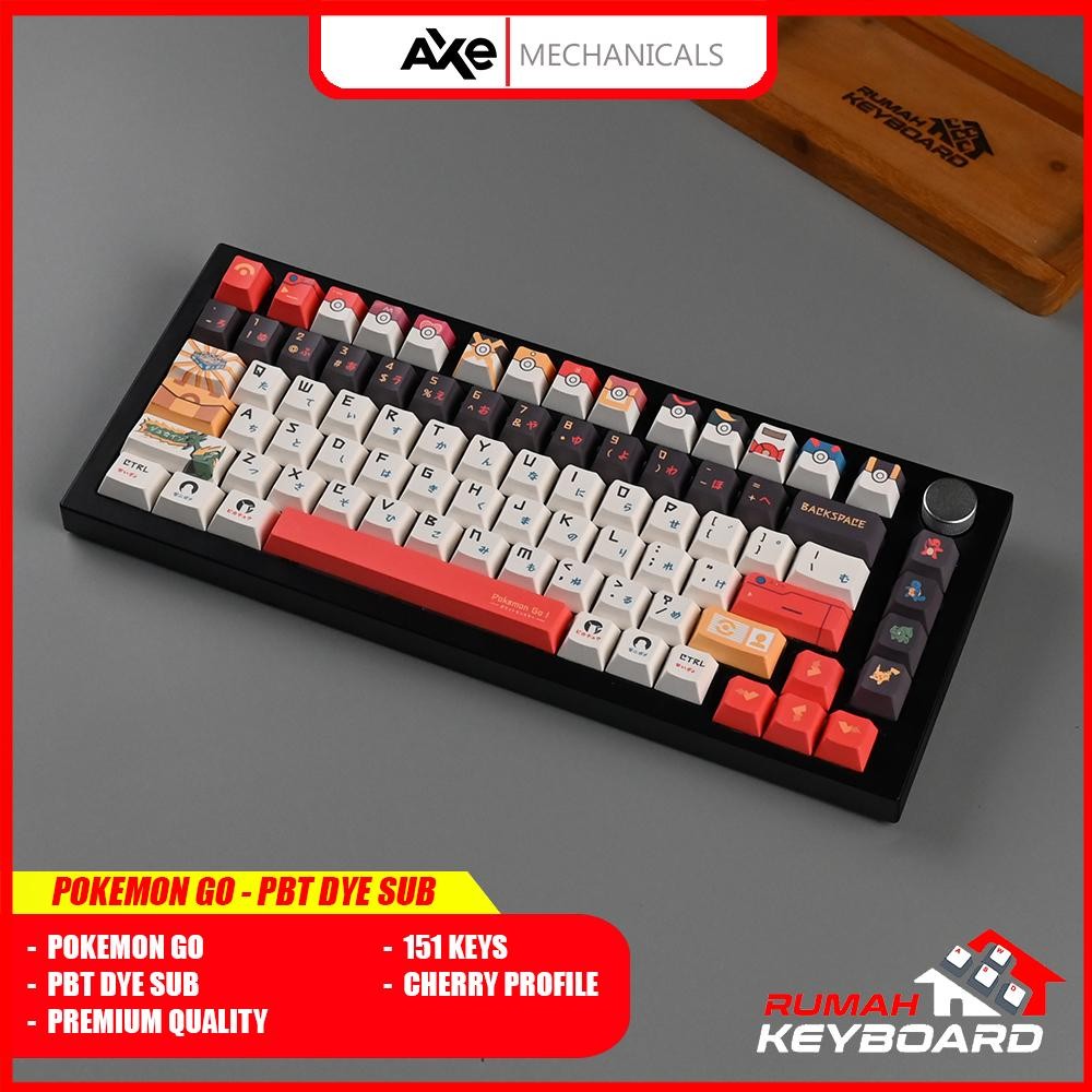 Jual AXE MECHANICALS - POKEMON GO - Cherry - PBT - Side Print - Keycap ...