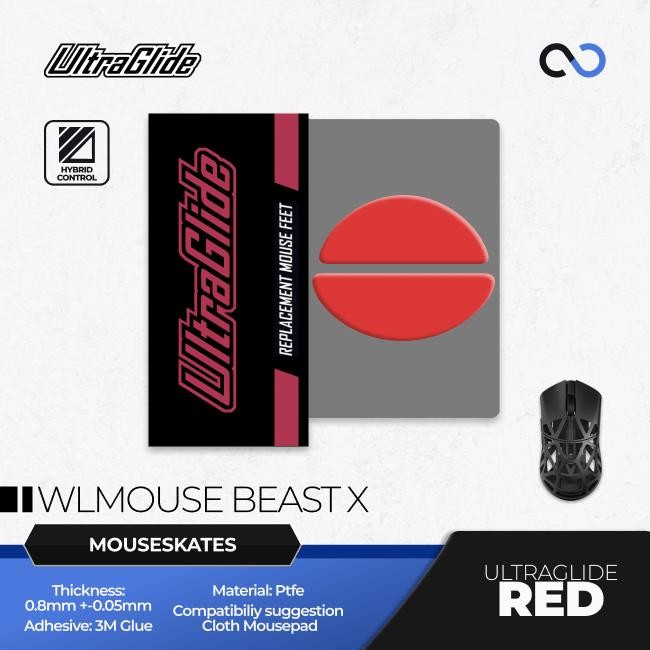 Jual Meow Gaming Gear UltraGlide Red WLMouse Beast X Mouse Feet / Mouse ...