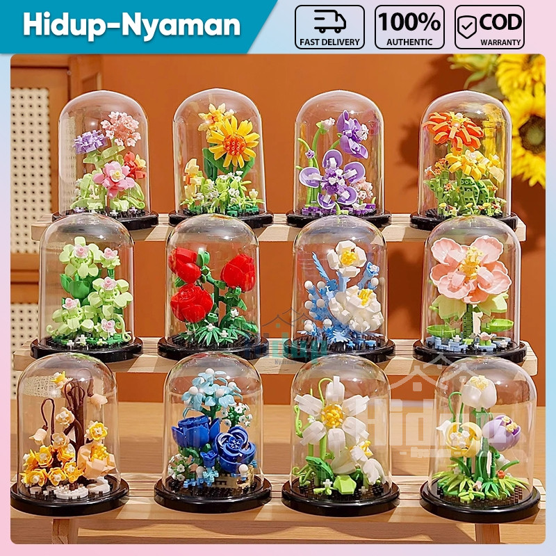 Jual 【 Ready Stock】Plant Bricks Blok Bangunan Bricks Bunga Matahari ...