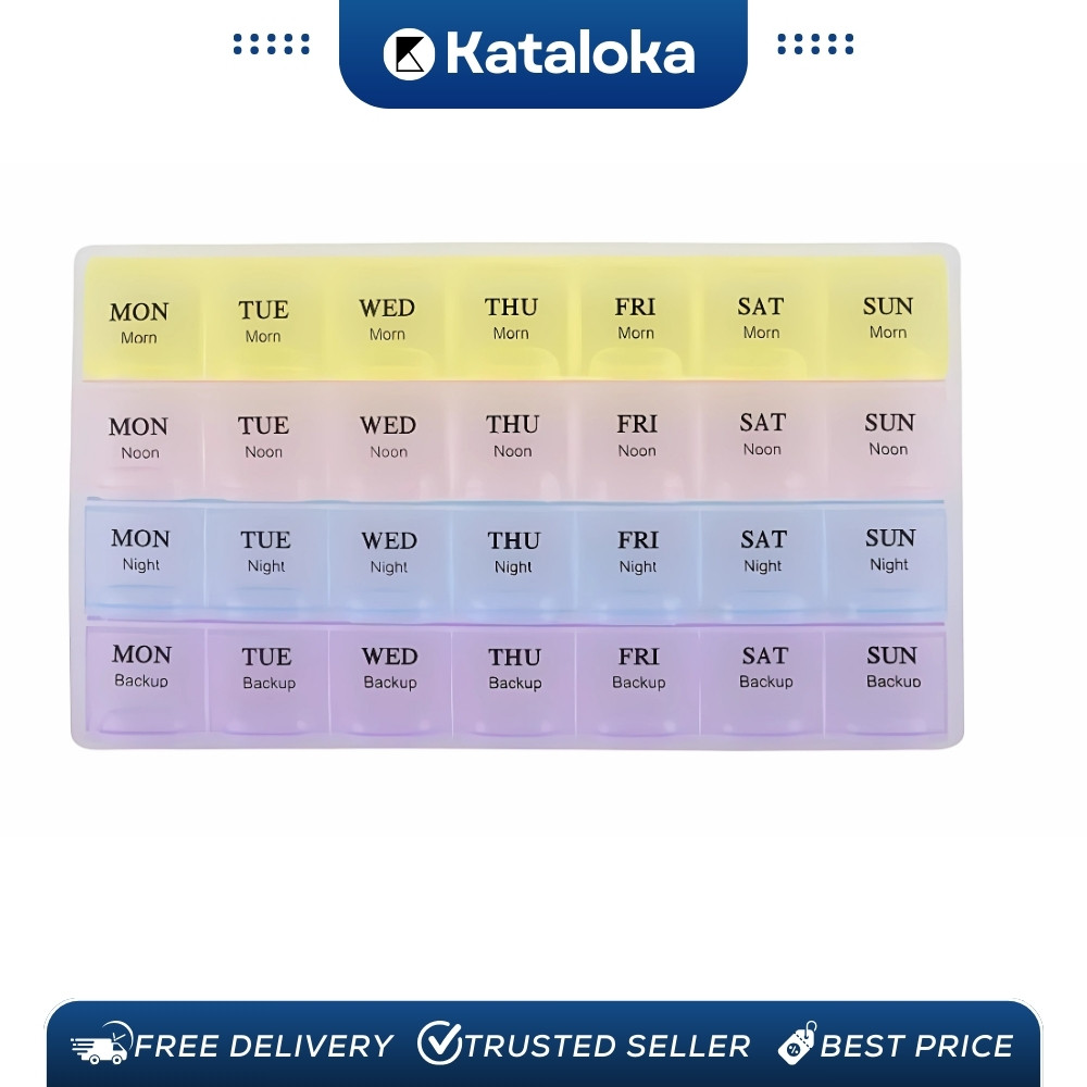 Jual JEDI Kotak Obat Harian Colorful Kotak Pil 7 Hari Kotak Tempat ...