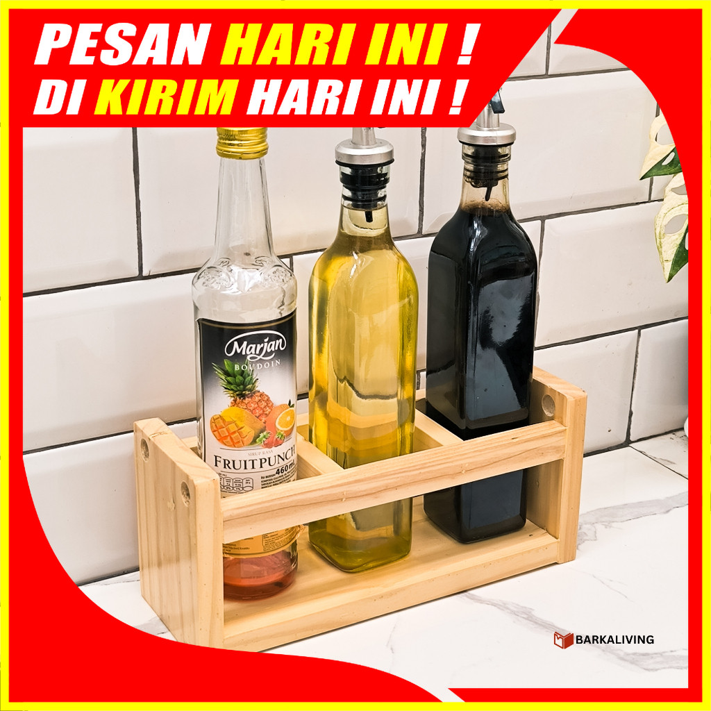Jual (H142) Rak Botol Isi 2 Atau 3 Tempat Botol Dapur Minyak Holder ...