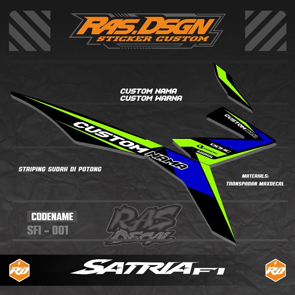 Jual Stiker Striping Custom Transparan Satria FU FI/ STRIPING CUSTOM ...