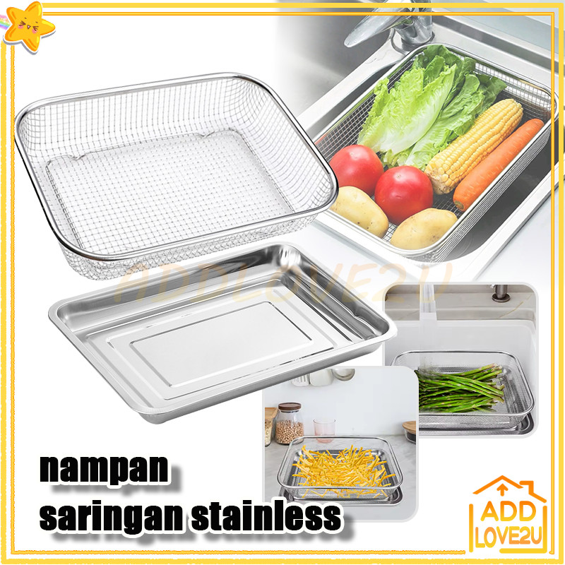 Jual nampan saringan stainless/Steel Tebal Tahan Karat Alat Peniris ...