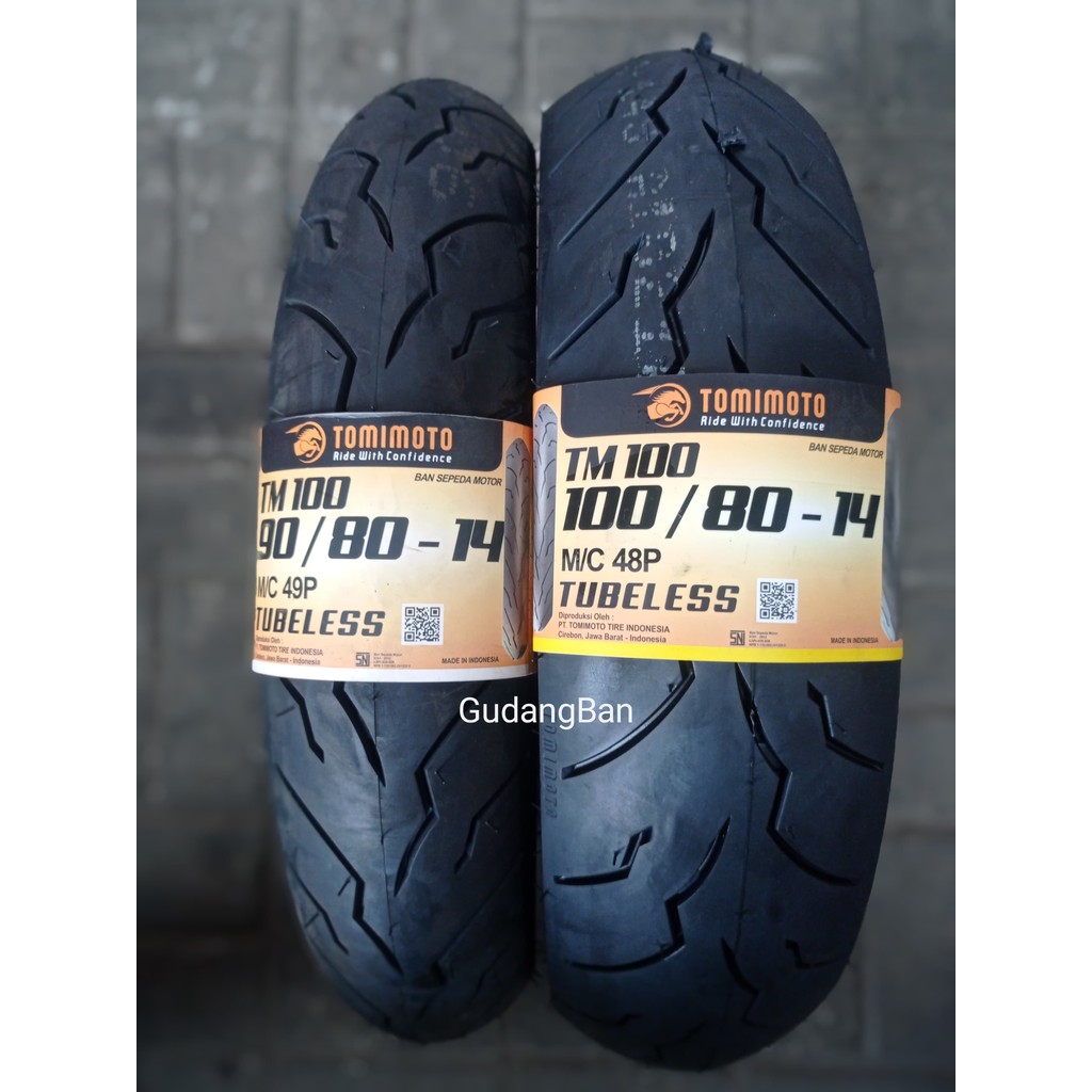 Jual ( PAKET - TM100 ) RING 14 TM100 UK 90 80 14 DAN 100 80 14 TOMIMOTO ...