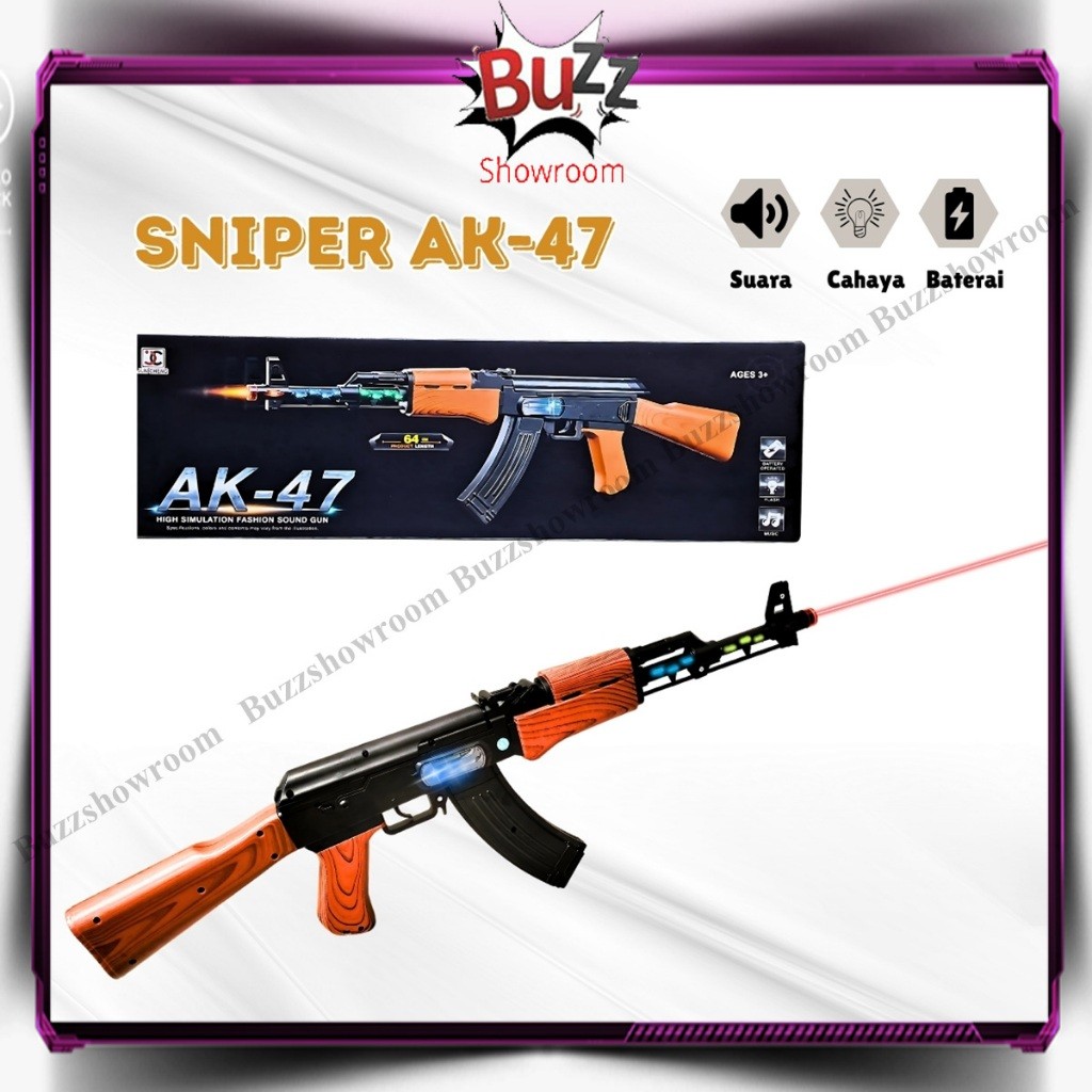 Jual Promo Tembakan Anak Sniper Rifle AK47 Mainan Pistol Senjata ...
